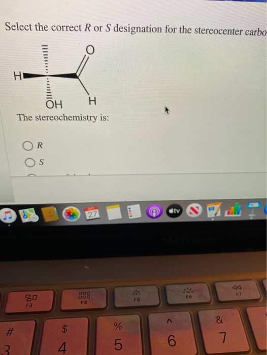 Solved Select the correct R or S designation for the | Chegg.com