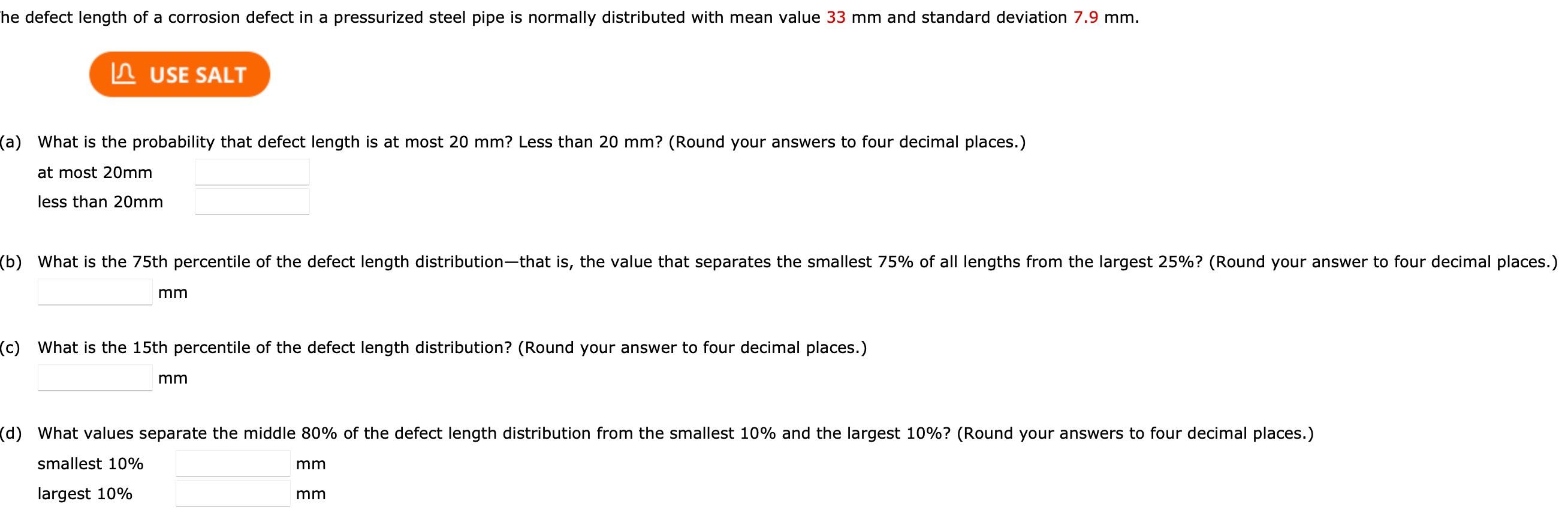 Solved he defect length of a corrosion defect in a | Chegg.com