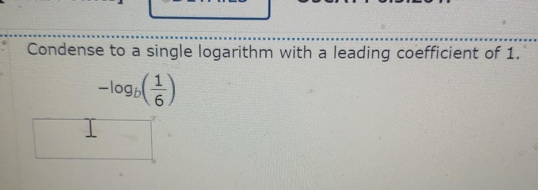 Solved Condense to a single logarithm with a leading | Chegg.com