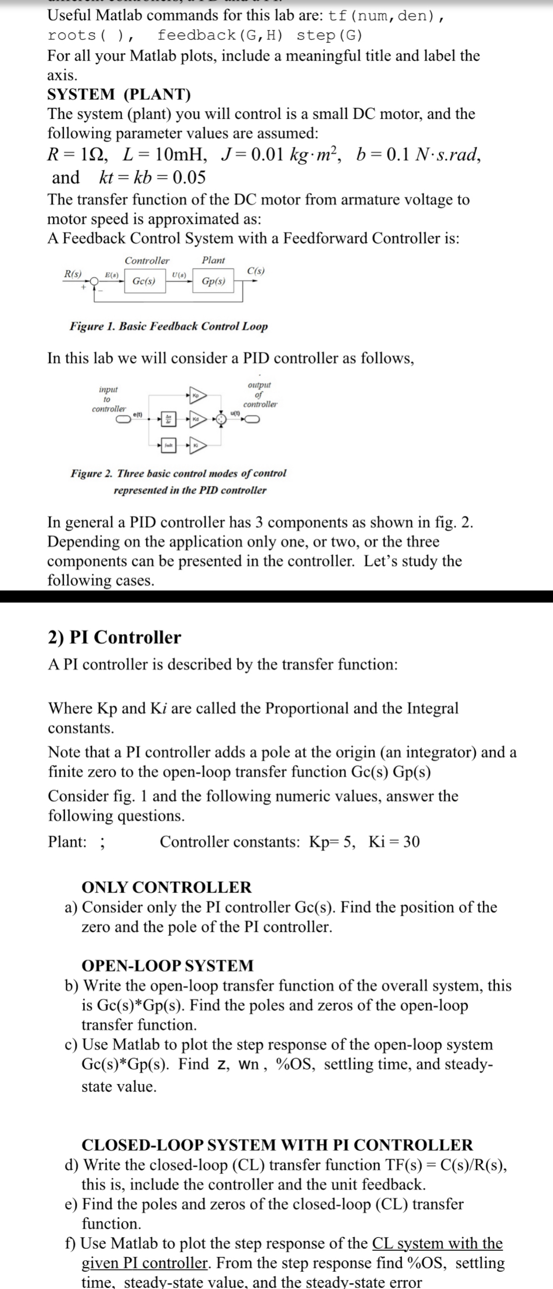 Solved I need help with A-F please. MATLAB | Chegg.com