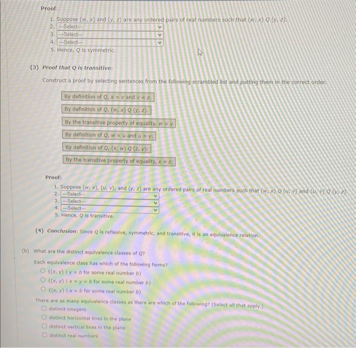 Solved relation Q on the set R×R as follows. For all ordered | Chegg.com