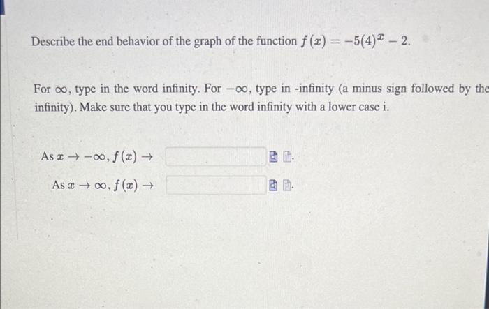 Solved Describe the end behavior of the graph of the | Chegg.com