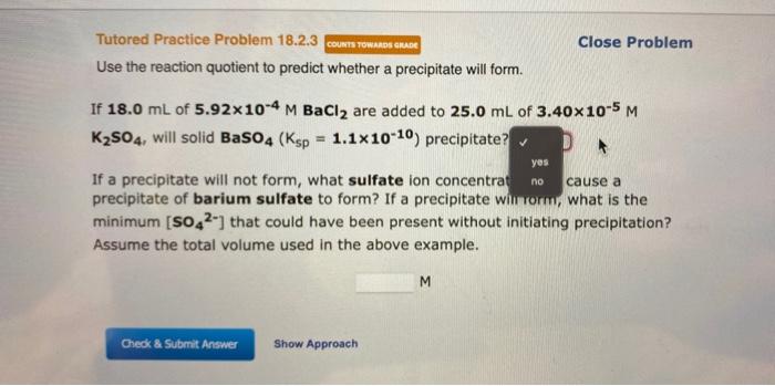 Solved Tutored Practice Problem 18.2.3 COUNTS TOWARDS GRADE | Chegg.com