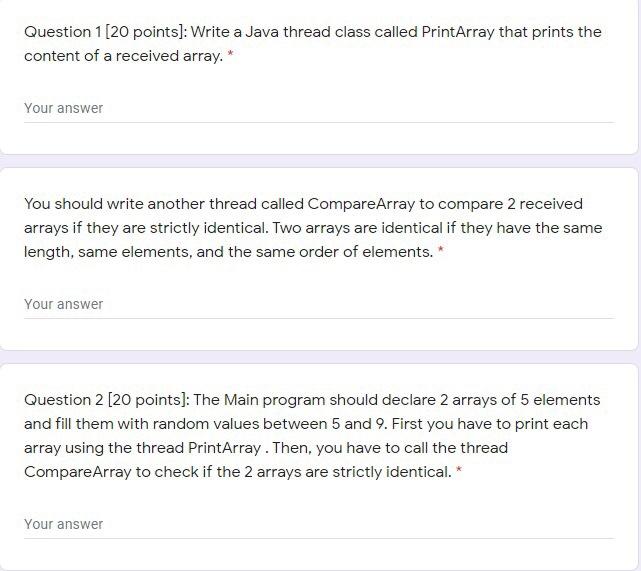 Solved Question 1 20 Points Write A Java Thread Class 1038