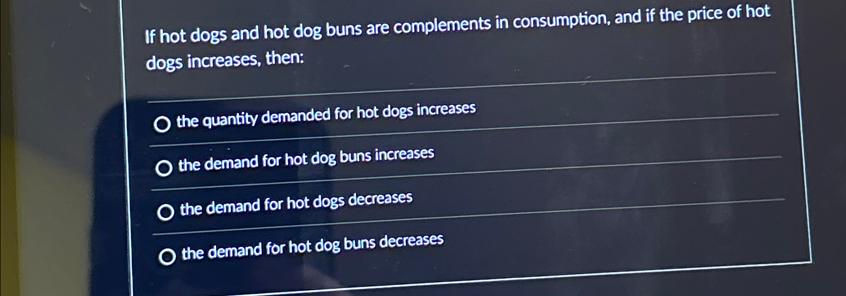 Solved If hot dogs and hot dog buns are complements in | Chegg.com