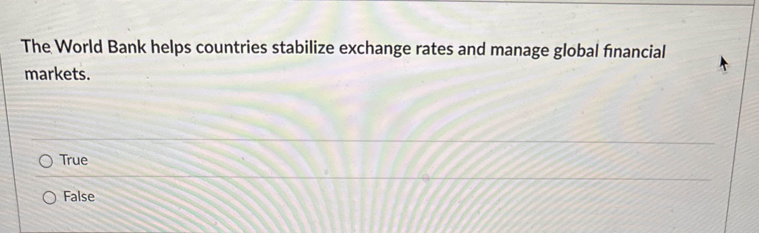 The World Bank helps countries stabilize exchange | Chegg.com