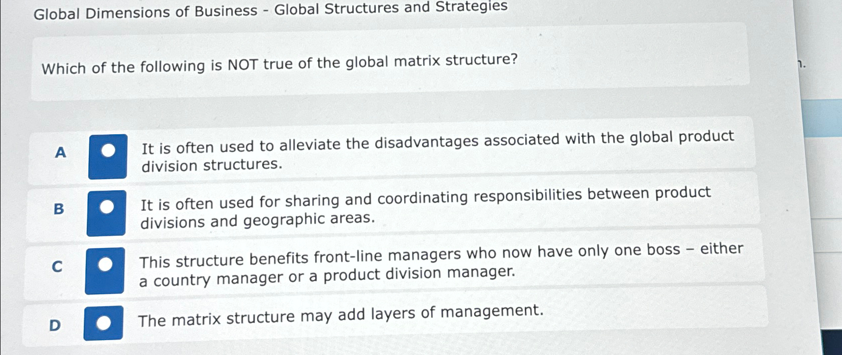 Solved Global Dimensions of Business - ﻿Global Structures | Chegg.com
