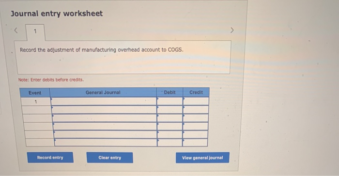 Solved Exercise 3-8 Applying Overhead; Journal Entries; | Chegg.com