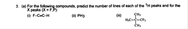 (a) ﻿For the following compounds, predict the number | Chegg.com