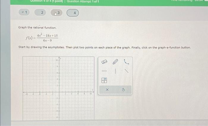Solved Graph the rational function. f(x)=6x−94x2−18x+15 | Chegg.com