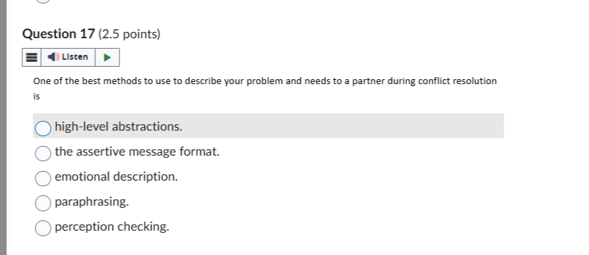 Solved Question 17 (2.5 ﻿points)One of the best methods to | Chegg.com