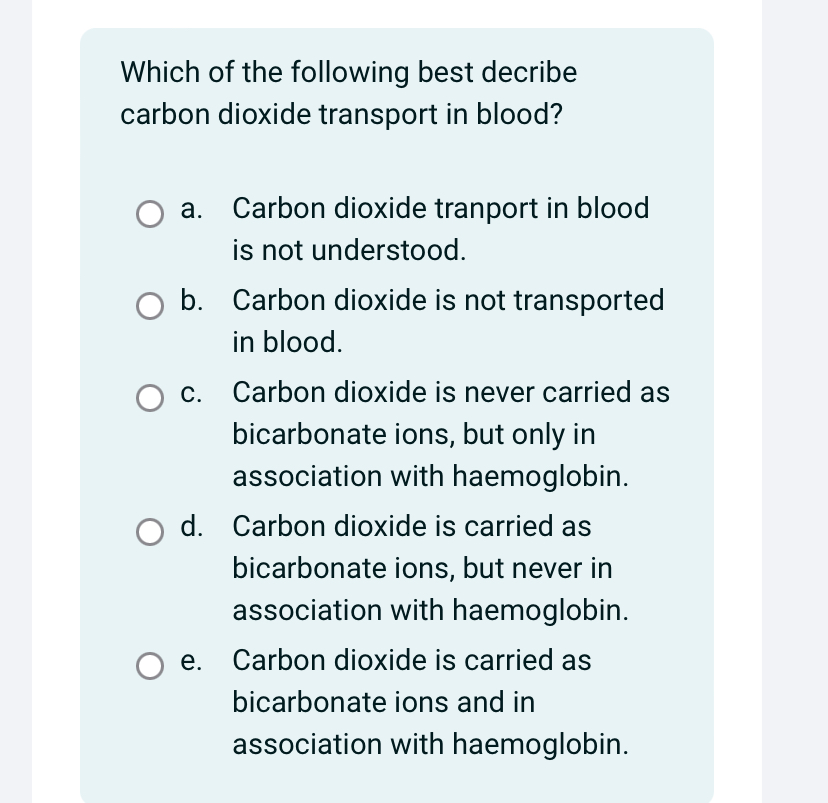 Solved Which of the following best decribe carbon dioxide | Chegg.com