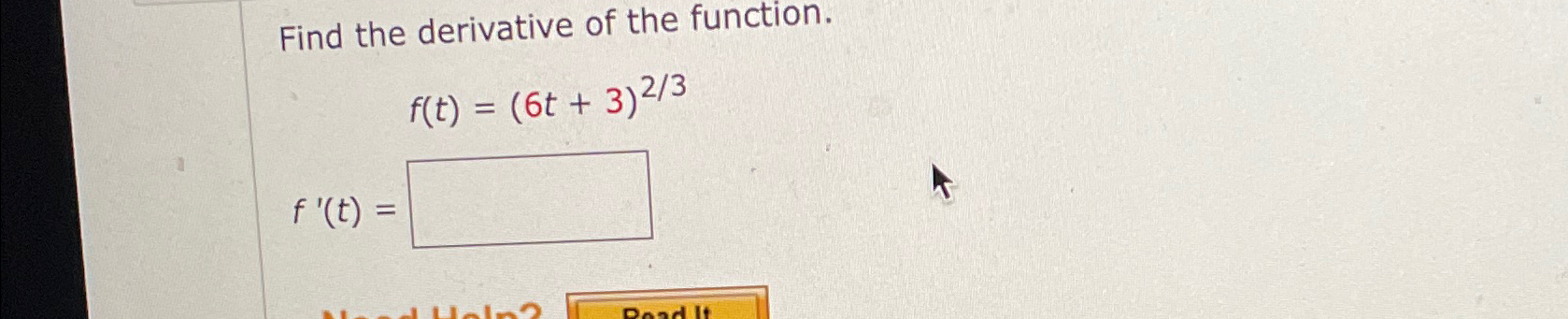 Solved Find the derivative of the | Chegg.com