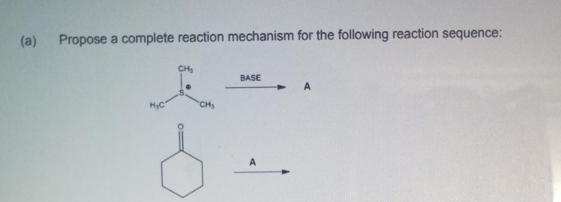 Solved a) Propose a complete reaction mechanism for the | Chegg.com