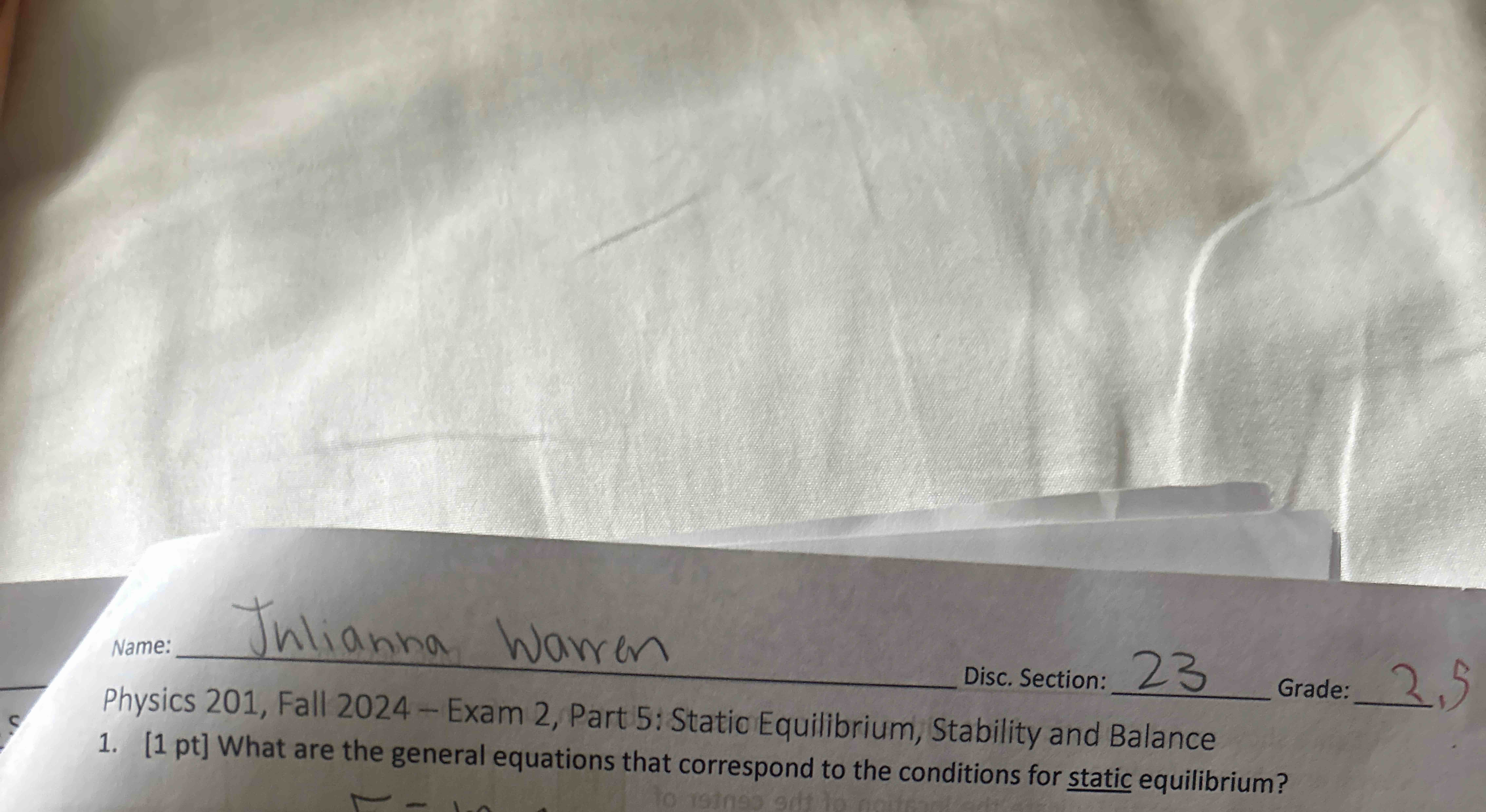 Solved [1 ﻿pt] ﻿What are the general equations that | Chegg.com