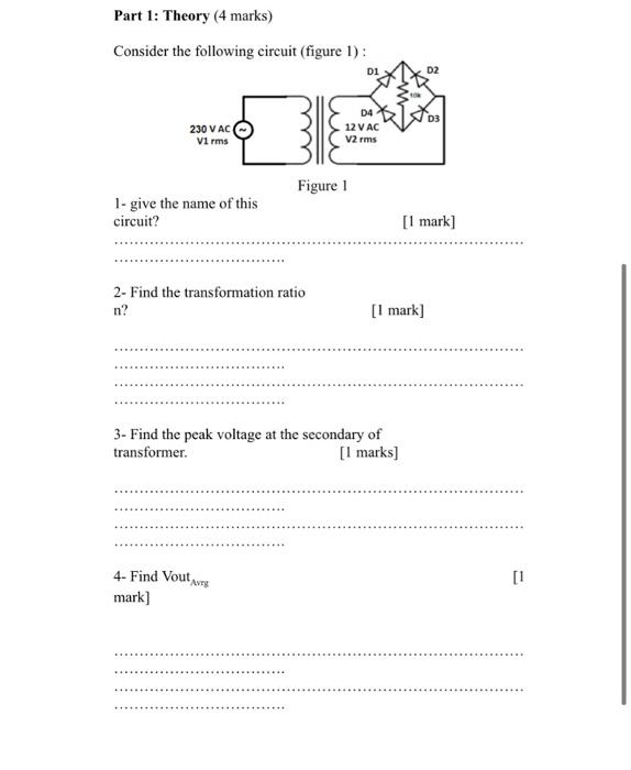 Solved Consider the following circuit (figure 1): 1- give | Chegg.com
