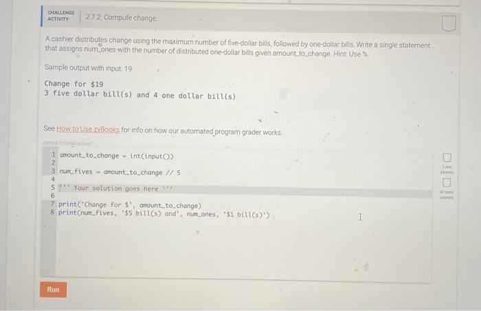 Solved A cashier distributes change using the maximum number | Chegg.com