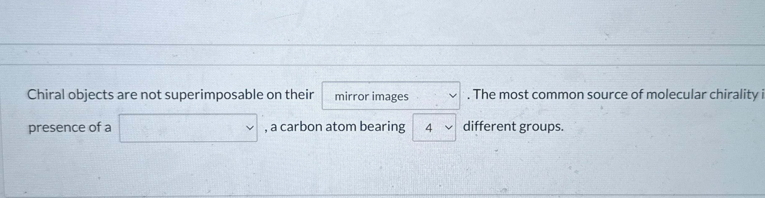 Solved Chiral objects are not superimposable on their.The | Chegg.com