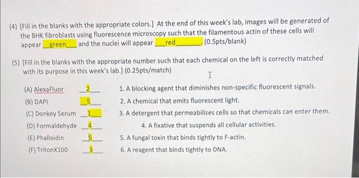 Solved (4) (Fill in the blanks with the appropriate colors.) | Chegg.com