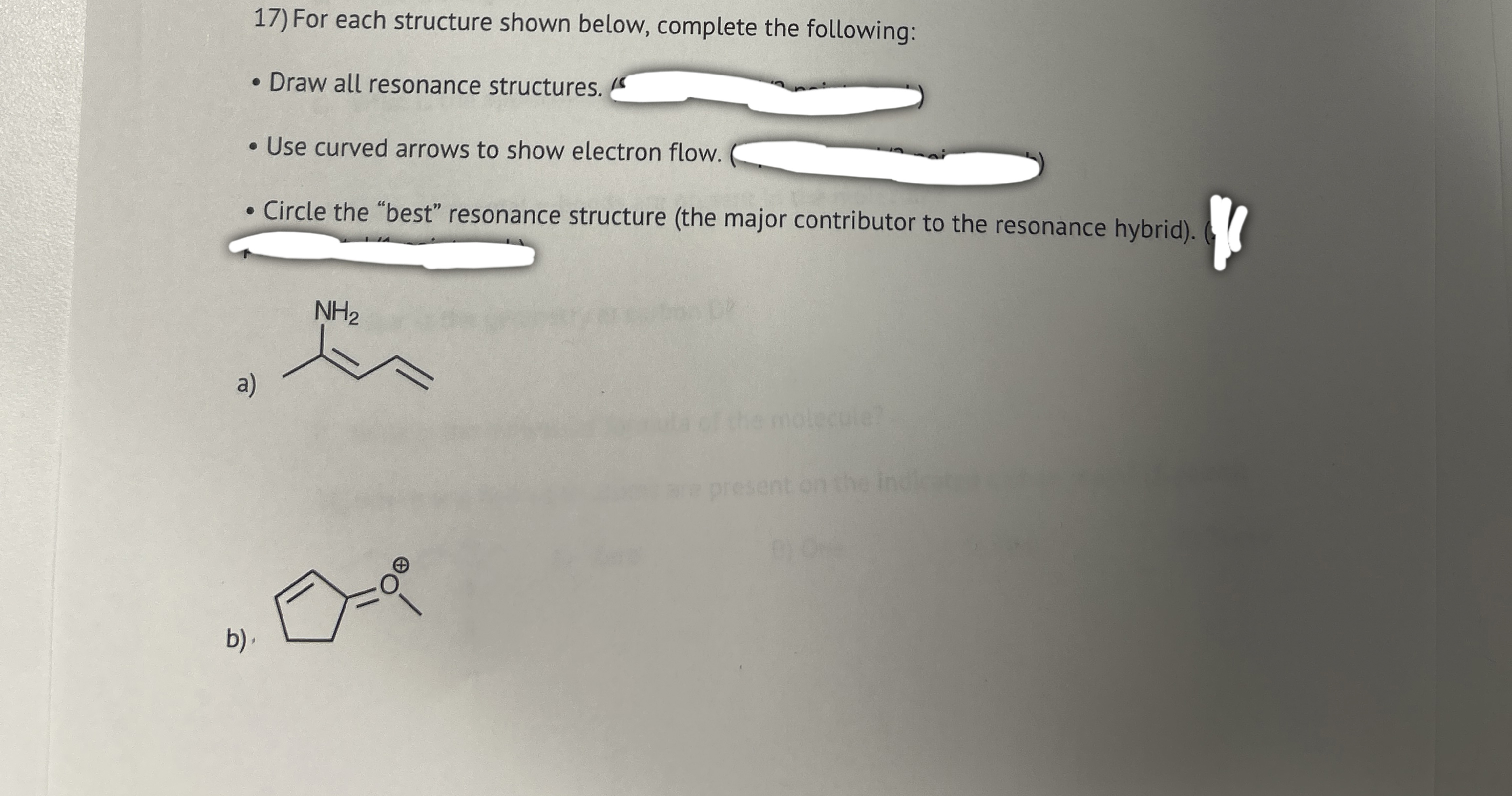 Solved For each structure shown below, complete the | Chegg.com