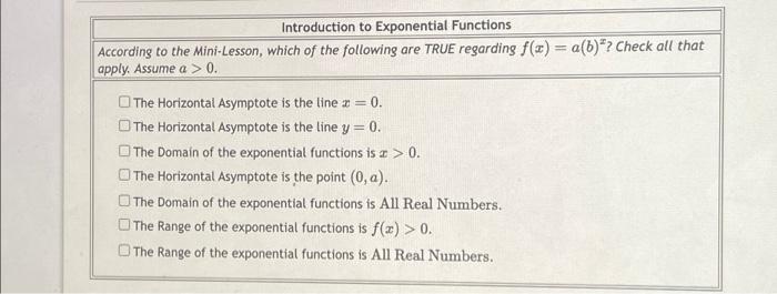 Solved Introduction to Exponential Functions According to | Chegg.com
