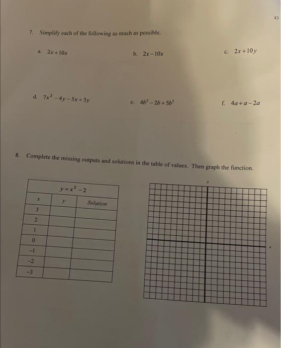Solved 7. Simplify each of the following as much as | Chegg.com