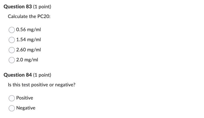 Solved A 25 year old female undergoes a Methacholine | Chegg.com