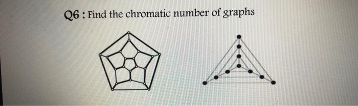 Solved Q6 : Find the chromatic number of graphs | Chegg.com
