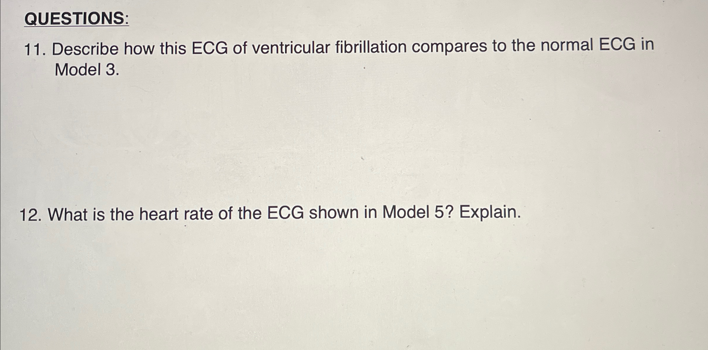 Solved QUESTIONS:11. ﻿Describe how this ECG of ventricular | Chegg.com