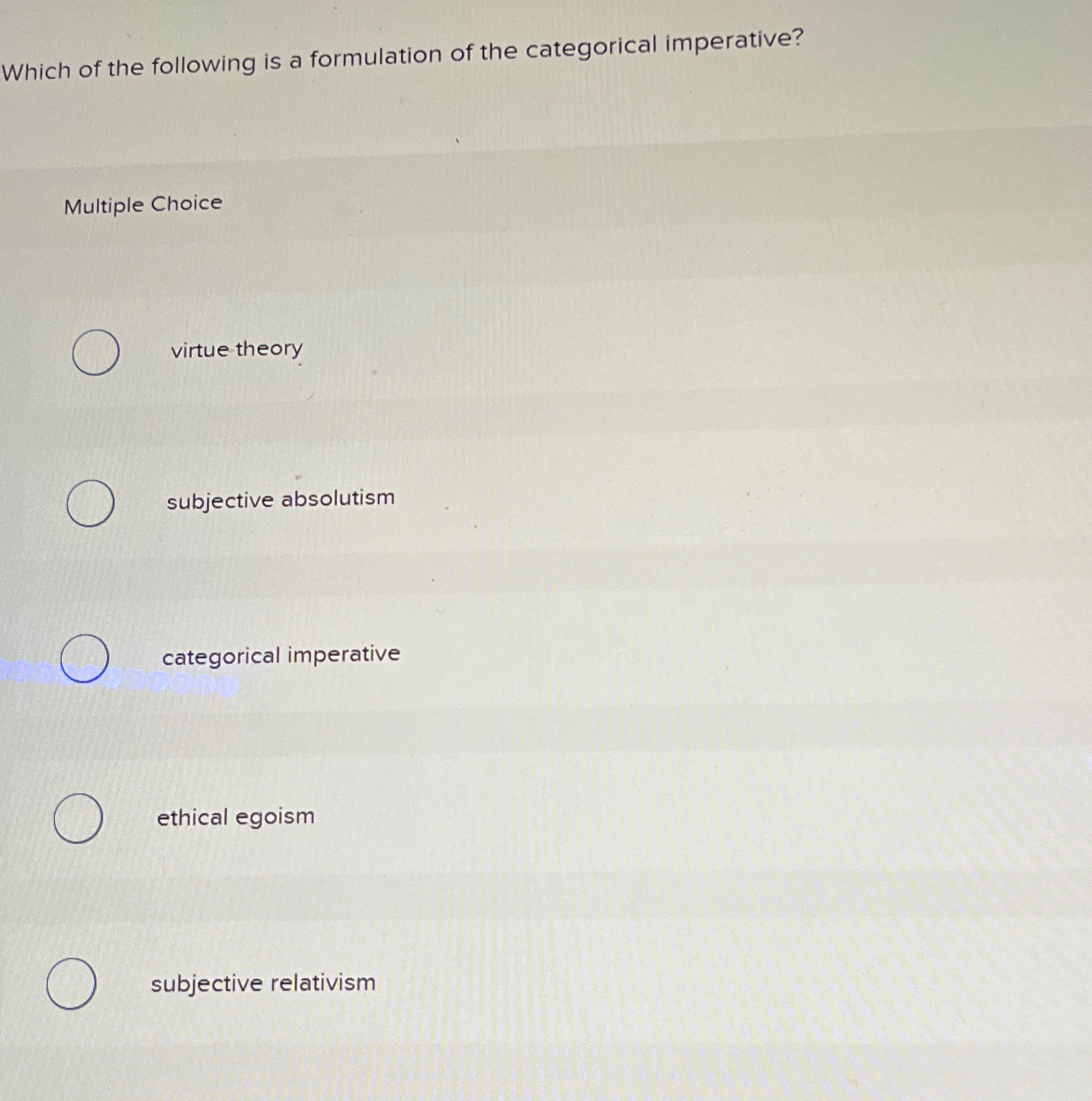 Solved Which of the following is a formulation of the | Chegg.com