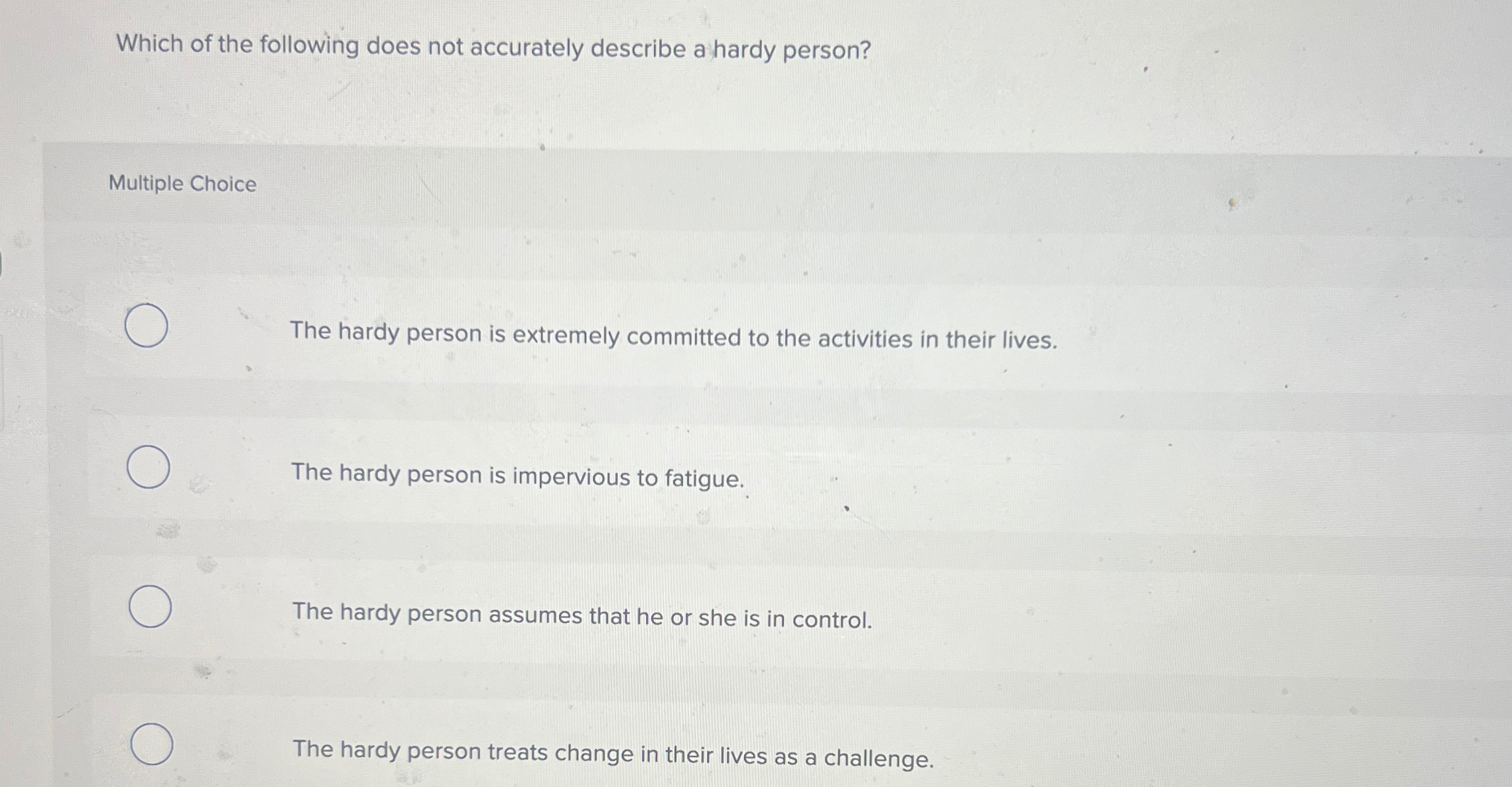 Solved Which of the following does not accurately describe a | Chegg.com