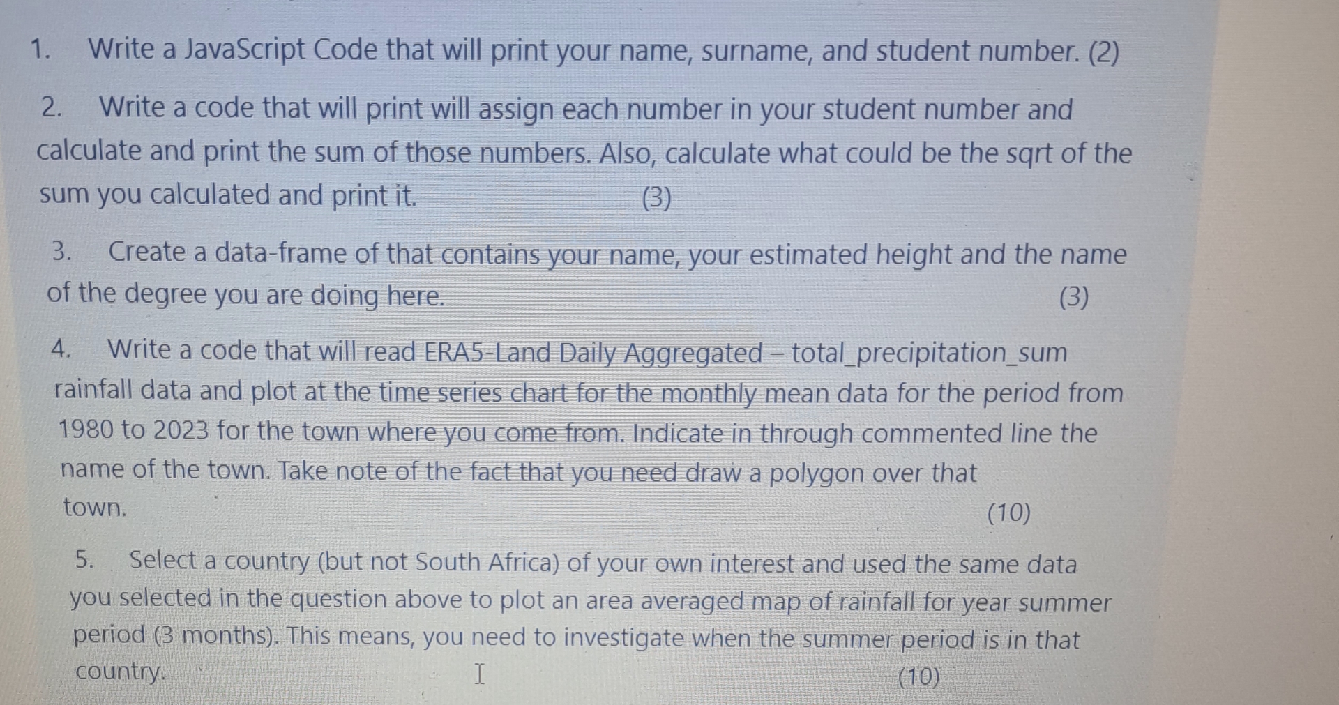 Solved Write a JavaScript Code that will print your name, | Chegg.com