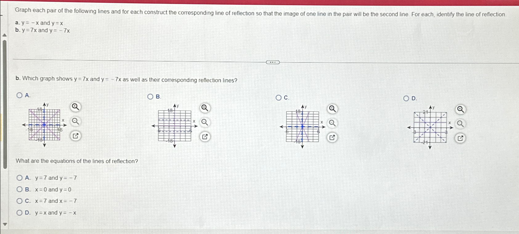 Solved Graph each pair of the following lines and for each | Chegg.com