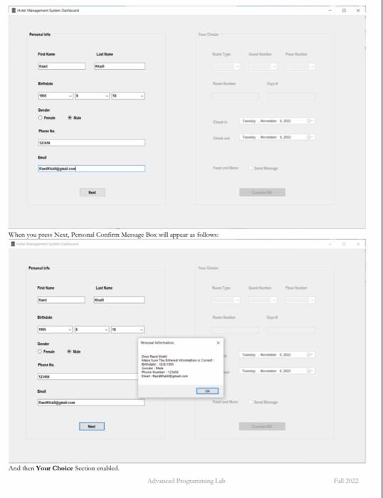 Solved Hotel Reservation Dashboard: You are supposed to | Chegg.com