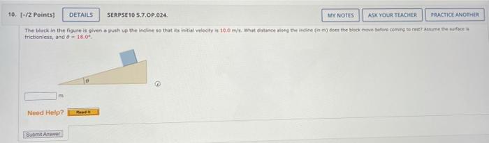 Solved 10. 1-/2 points) DETAILS SERPSE10 5.7.OP.024. MY | Chegg.com Solved 10. 1-/2 points) DETAILS SERPSE10 5.7.OP.024. MY | Chegg.com