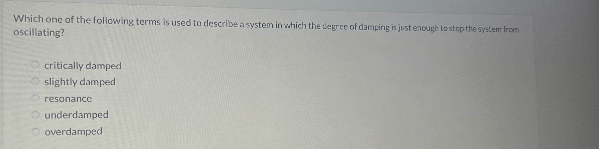 Solved Which one of the following terms is used to describe | Chegg.com