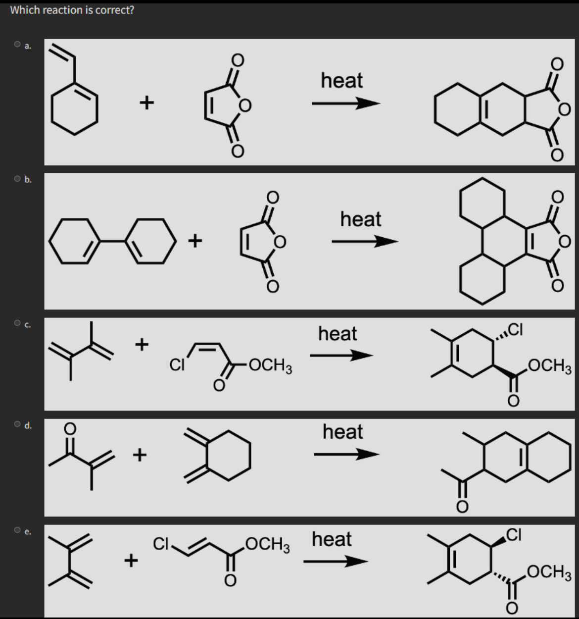 Solved Which reaction is correct?→heat | Chegg.com