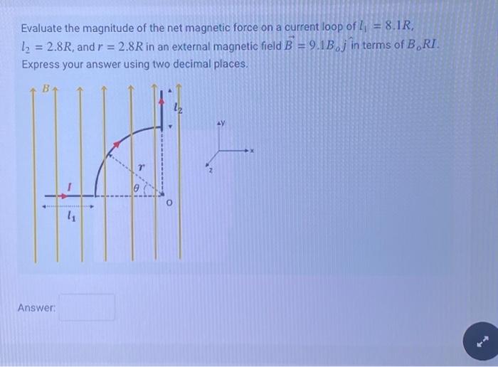 Solved Evaluate the magnitude of the net magnetic force on a | Chegg.com
