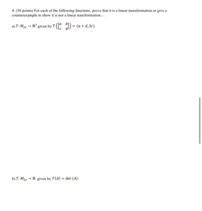 Solved 4. (30 points) For each of the following functions, | Chegg.com