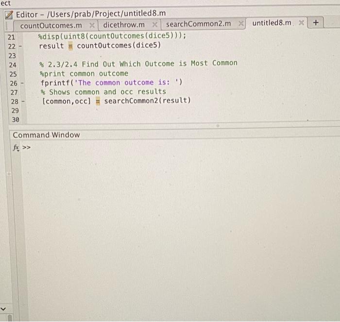 Solved Matlab Need Help With 25 And 26 Need Main Script 