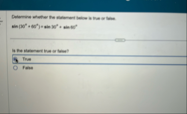 Solved Determine whether the statement below is the or | Chegg.com
