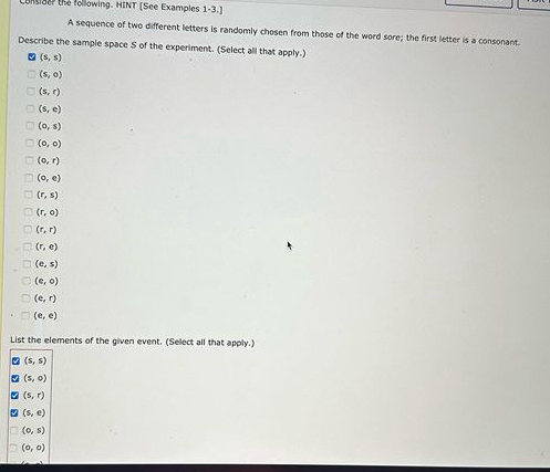 Solved Consioce the following. HiNT [See Examples 1-3.]A | Chegg.com