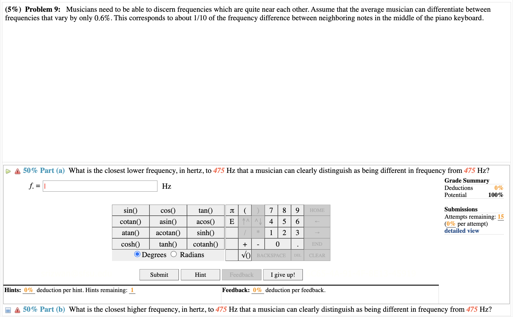 Solved Homework 9, Problem 9Please answer all parts | Chegg.com Solved Homework 9, Problem 9Please answer all parts | Chegg.com