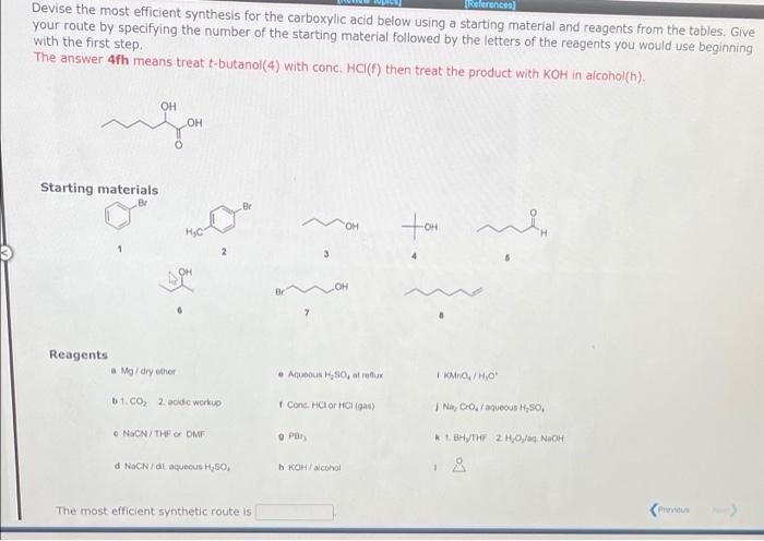Solved References Devise the most efficient synthesis for | Chegg.com