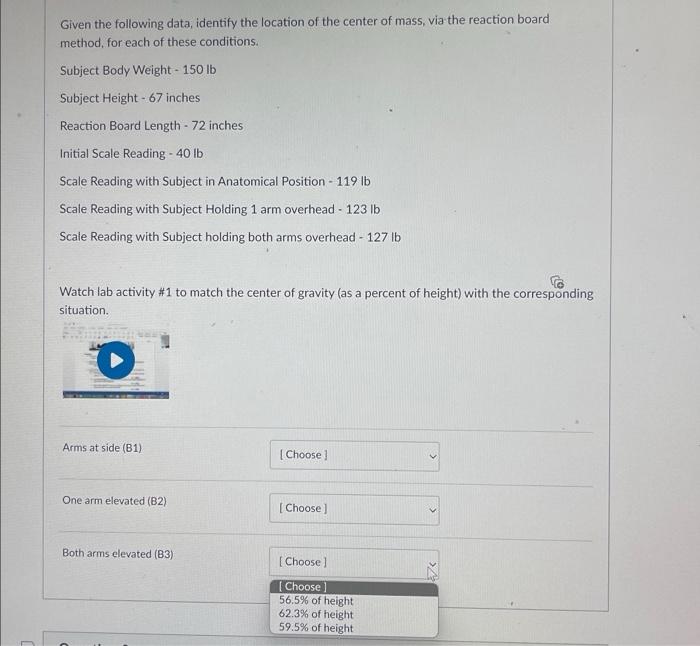 Solved Given the following data, identify the location of | Chegg.com