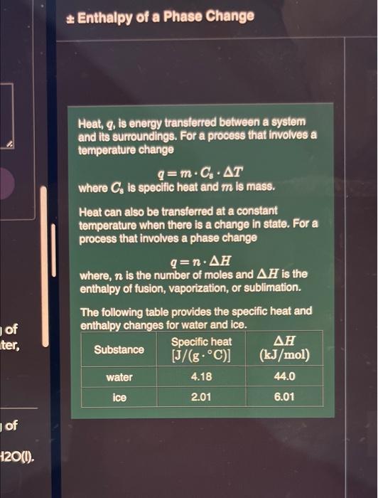 Solved Heat, q, is energy transferred between a system and | Chegg.com