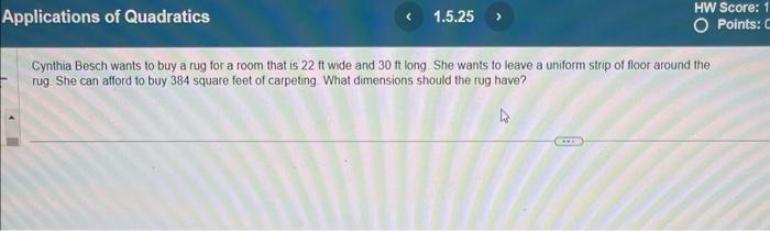 Solved Applications of Quadratics Cynthia Besch wants to buy | Chegg.com
