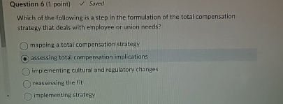 Solved Question 6 (1 ﻿point)SavedWhich of the following is a | Chegg.com