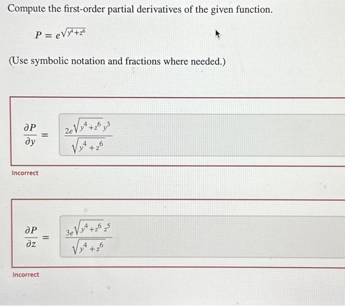 Solved Compute the first-order partial derivatives of the | Chegg.com
