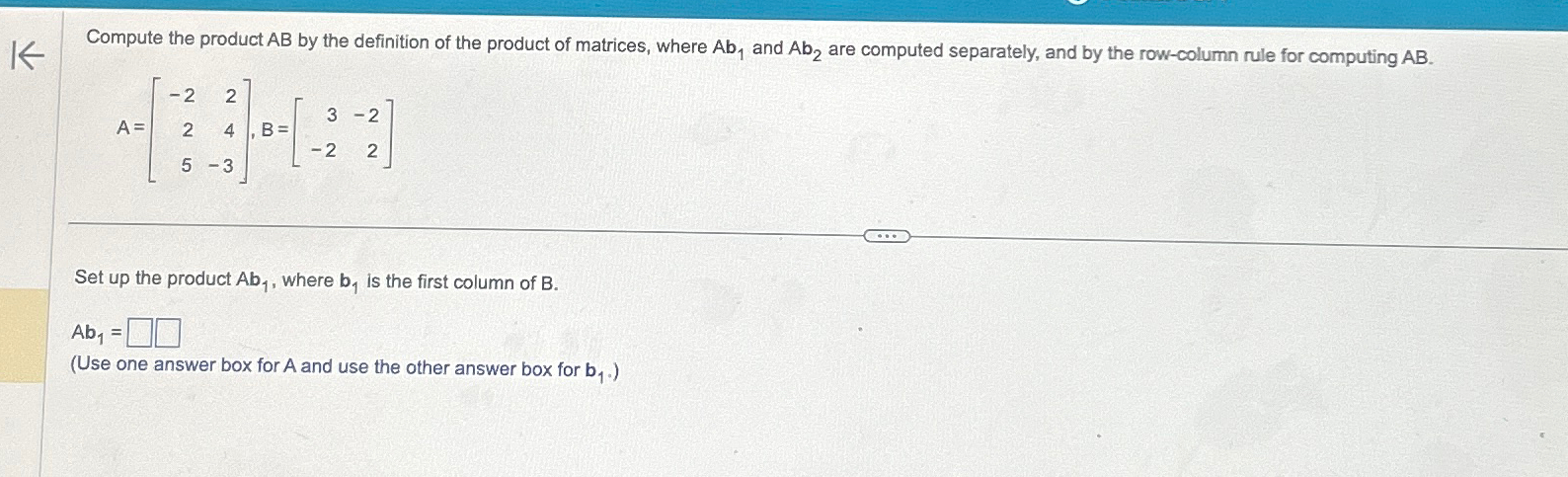 Solved Compute the product AB ﻿by the definition of the | Chegg.com